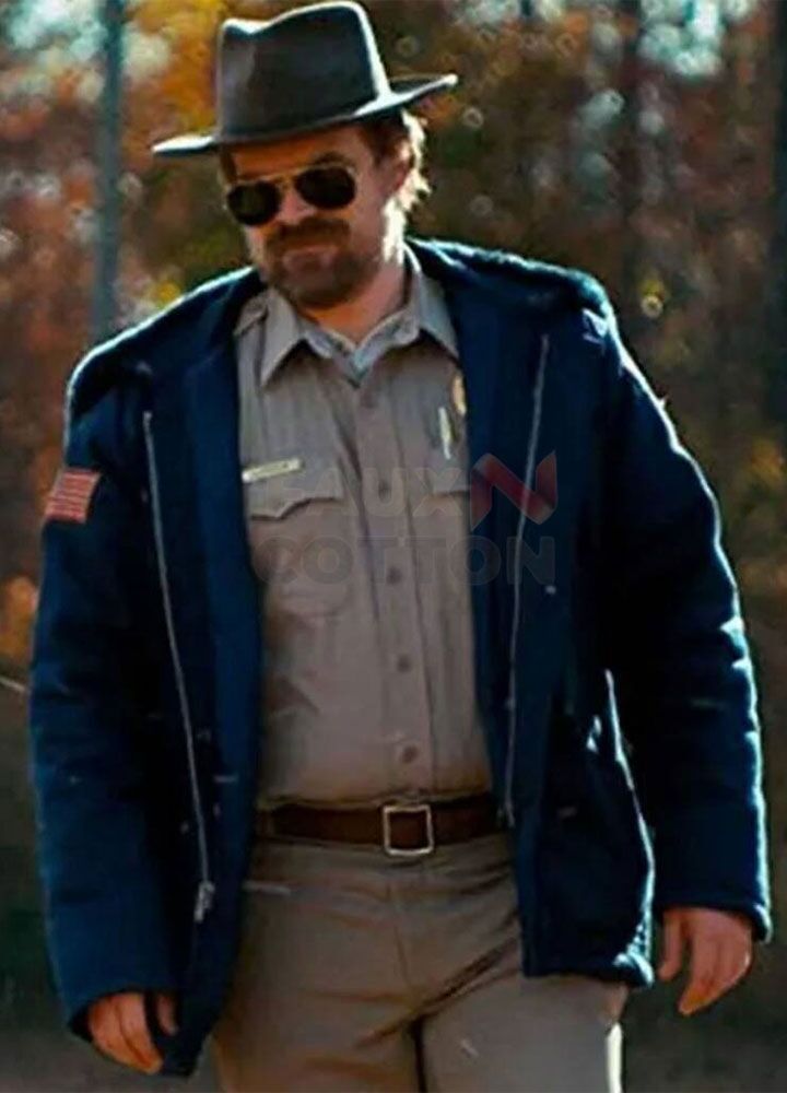 Stranger Things David Harbour Blue Jacket | Jim Hopper Jacket