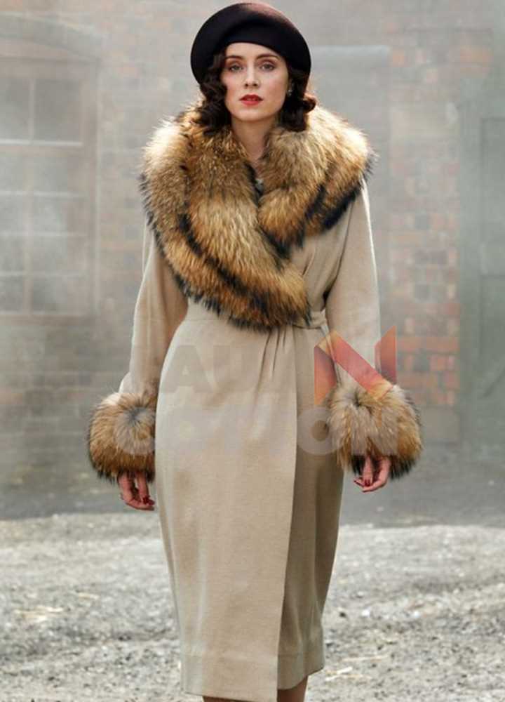 Buy Ada Shelby Fur Collar Coat | Peaky Blinders Sophie Rundle Coat