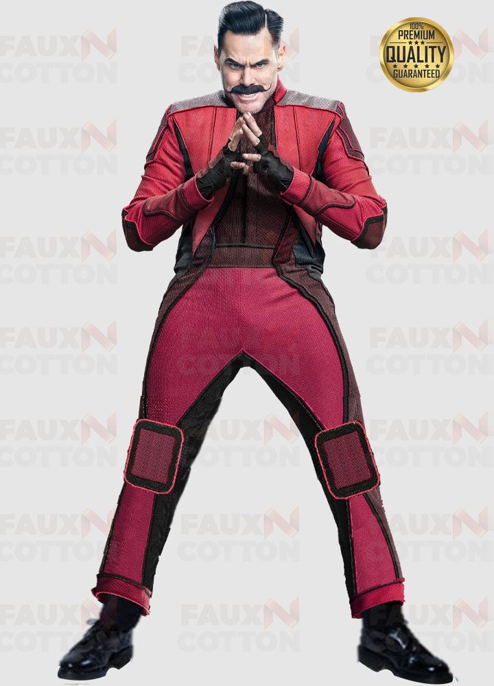 Dr Eggman Red Costume | Sonic The Hedgehog Jim Carrey Jacket